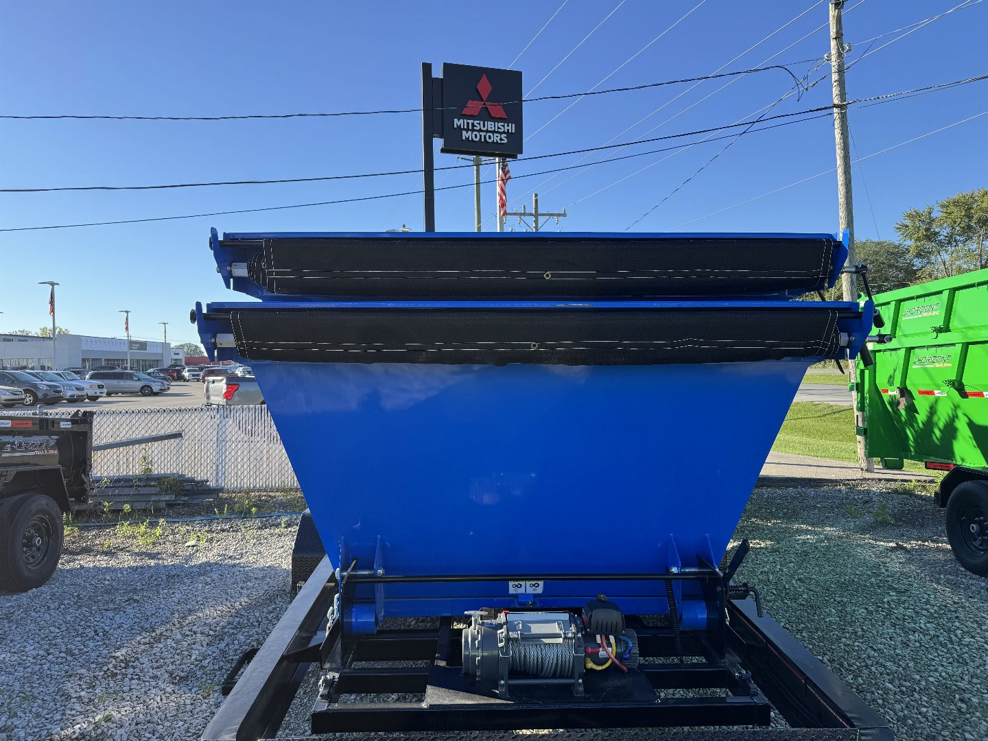 New 2024 Horizon Trailers EDZ Dumpster Dump Bin 83X16 BLUE | New ...