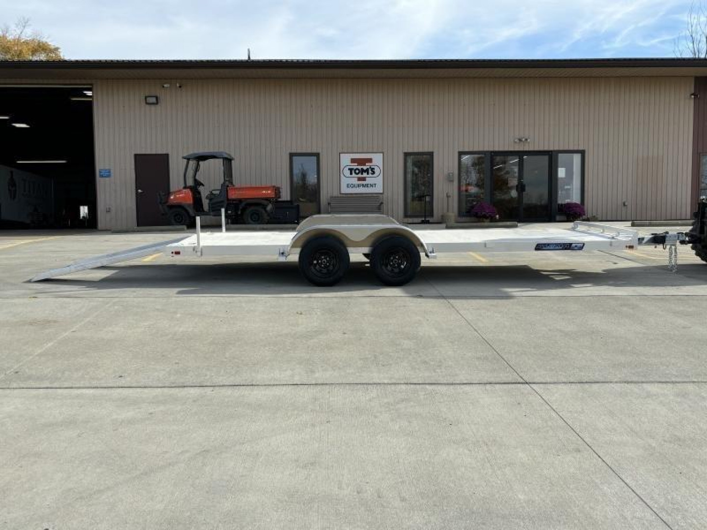New 2026 Aluma Trailers 8220 TA-ESA Car Hauler w/ Slide Out Rear Ramps ...