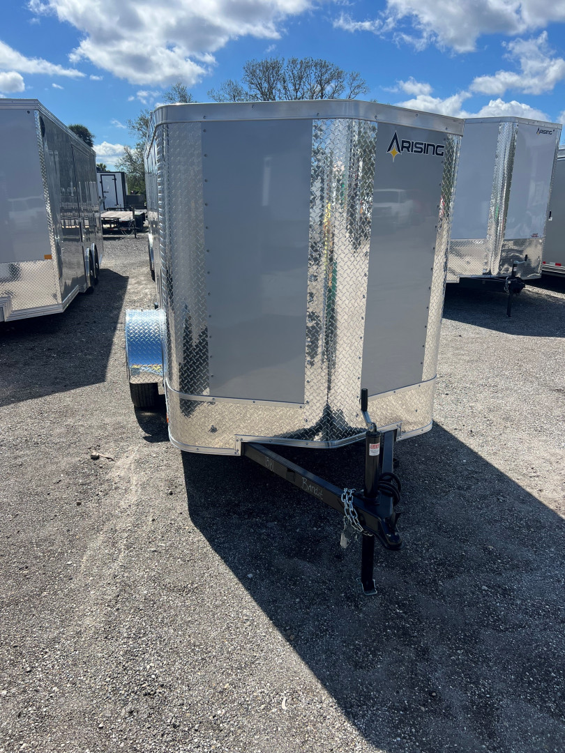 New 2025 Arising 5X8 SINGLE AXLE CARGO/ENCLOSED FULL TUBE FRAME TRAILER ...