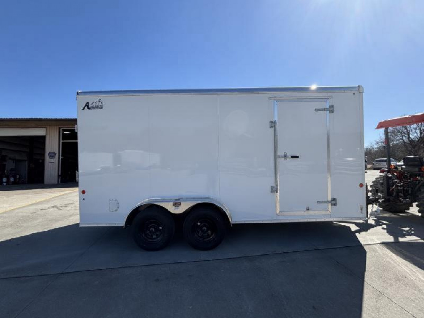 New 2025 Car Mate Trailers 7x14 Sportster HD Enclosed Trailer - Black w/ Ramp - 7000# GVWR ...