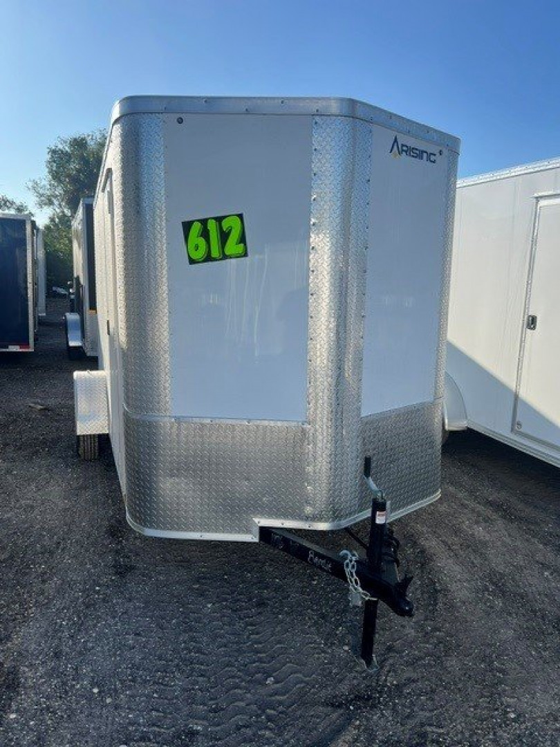 New 2025 Arising 6X12 SINGLE AXLE Cargo / Enclosed Trailer WITH REAR ...